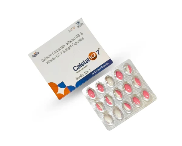 Calstat K2-7 Capsule | Calcium, Calcitriol & Vitamin K2-7 for Bone Health